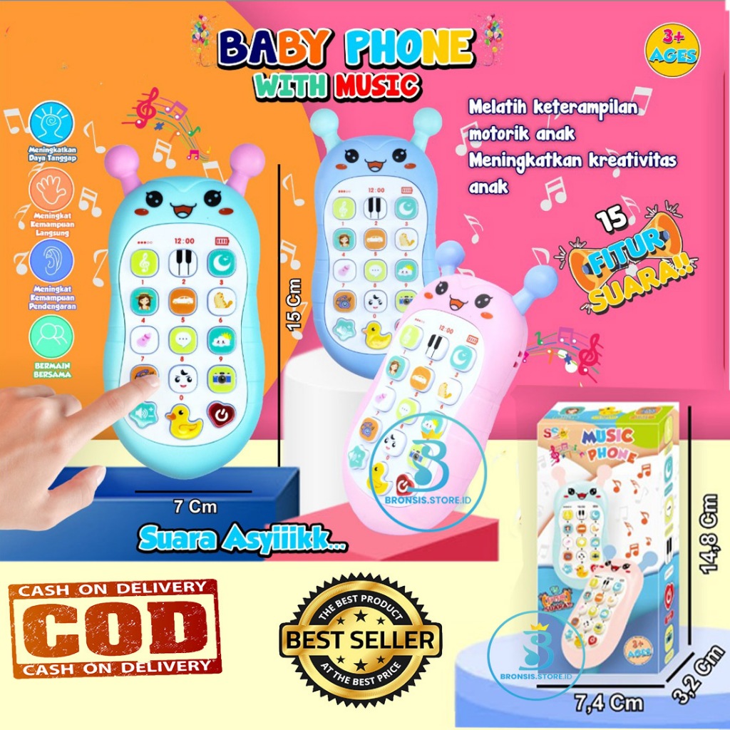 Jual Mainan Anak Telepon Bayi Musik Suara SS 1770 - Handphone Bayi ...