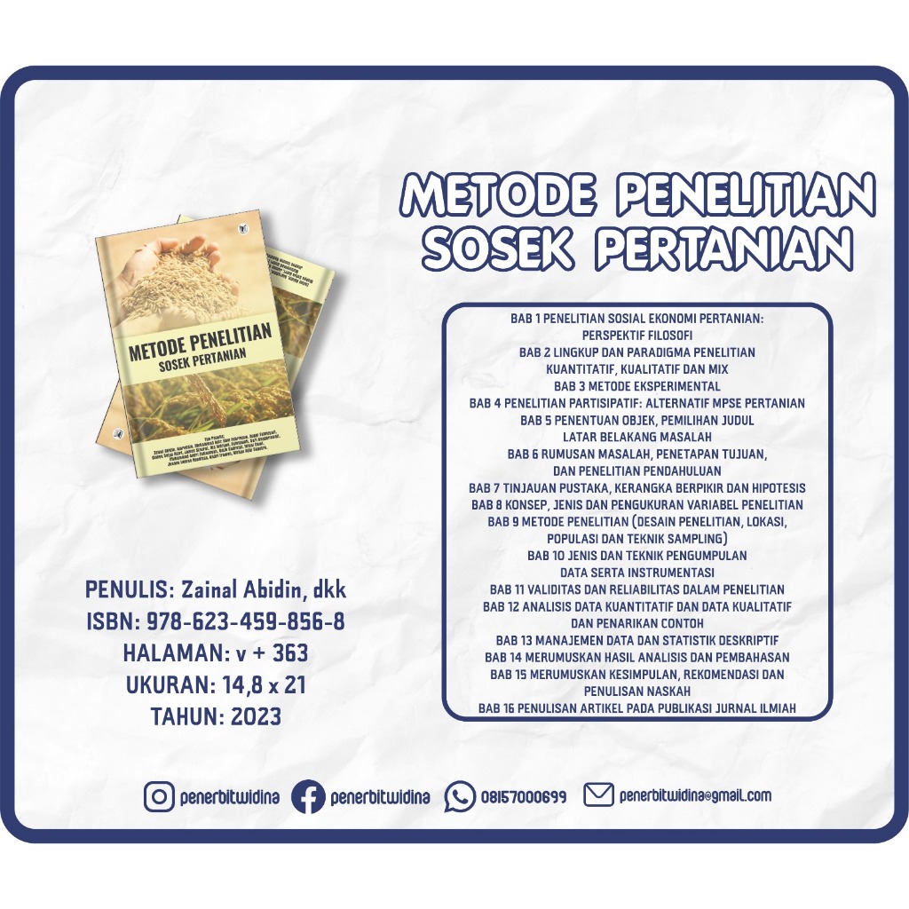 Jual METODE PENELITIAN SOSEK PERTANIAN | Shopee Indonesia