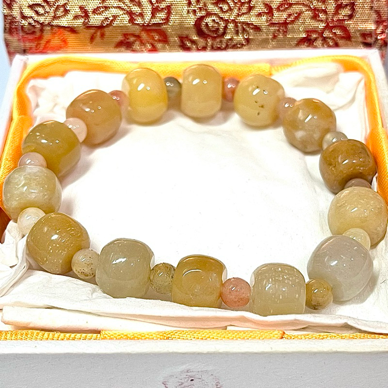 Jual y31635 Bead Bracelet Giok Golden Silk Jade Bersertifikat | Shopee ...