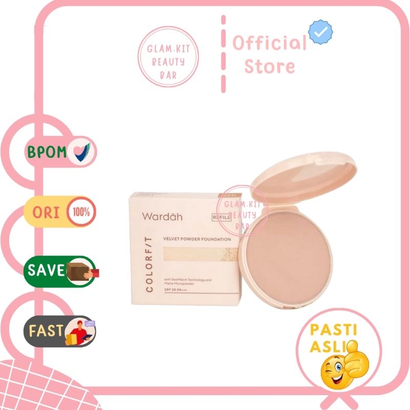 Jual Wardah Colorfit Velvet Powder Foundation Refiil | Shopee Indonesia