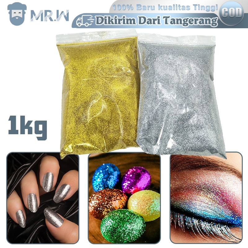 Jual Glitter Gold 1000g Serbuk Emas Gliter Bubuk Sparkling Geliter ...