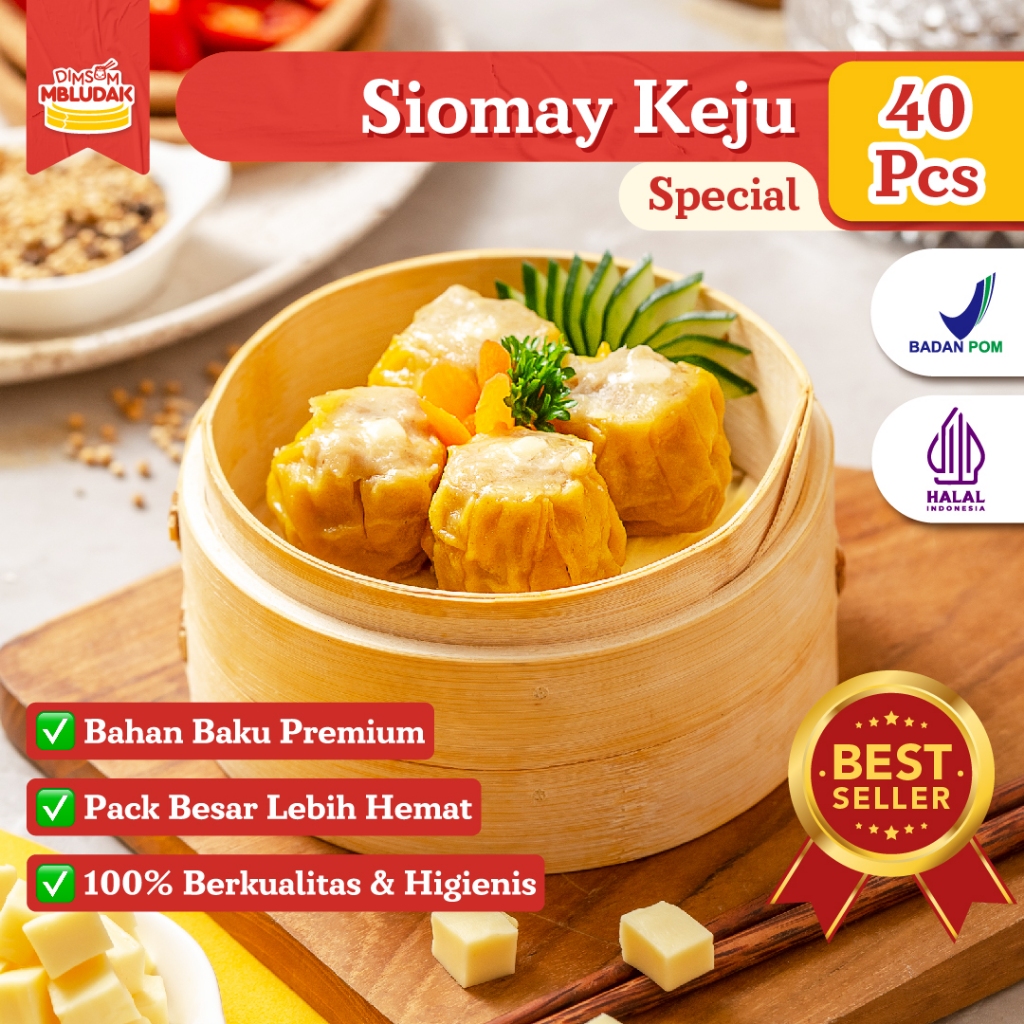 Jual Dimsum Mbludak Siomay Keju Frozen Dimsum Halal 40 Pcs | Shopee ...