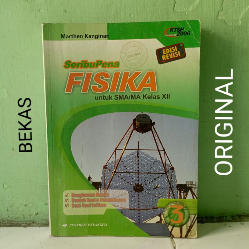 Jual Buku Seribupena Seribu Pena Fisika Kelas 12 XII 3 III SMA MA Penerbit Erlangga KTSP 2006 ...