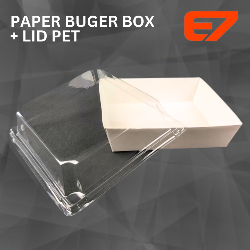 Jual Paper Meal Box + Lid Mika - Paper Lunch Box, Cake Box, Burger Box ...