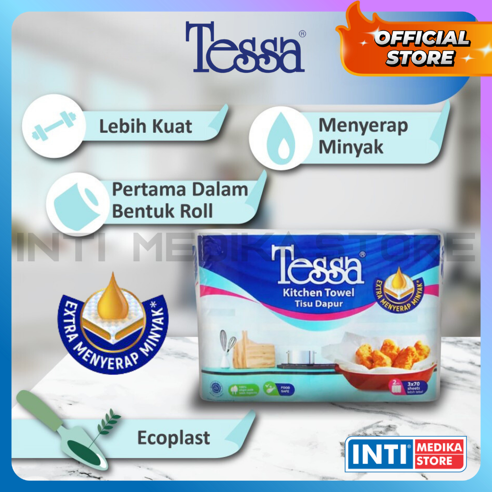 Jual TESSA - Kitchen Towel 2 ply 3 Rolls | Tisu Dapur | Tissue Tessa ...