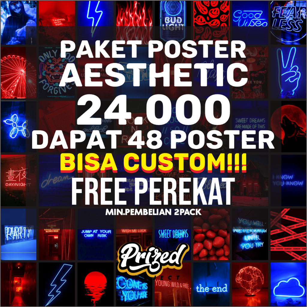 Jual Poster Dinding Aestetic Hiasan Dinding Kamar Isi 48 Poster ...