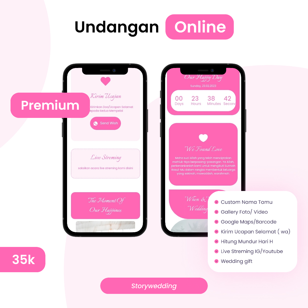 Jual ️ Special Undangan Digital Pernikahan Website Premium Aesthetic ...