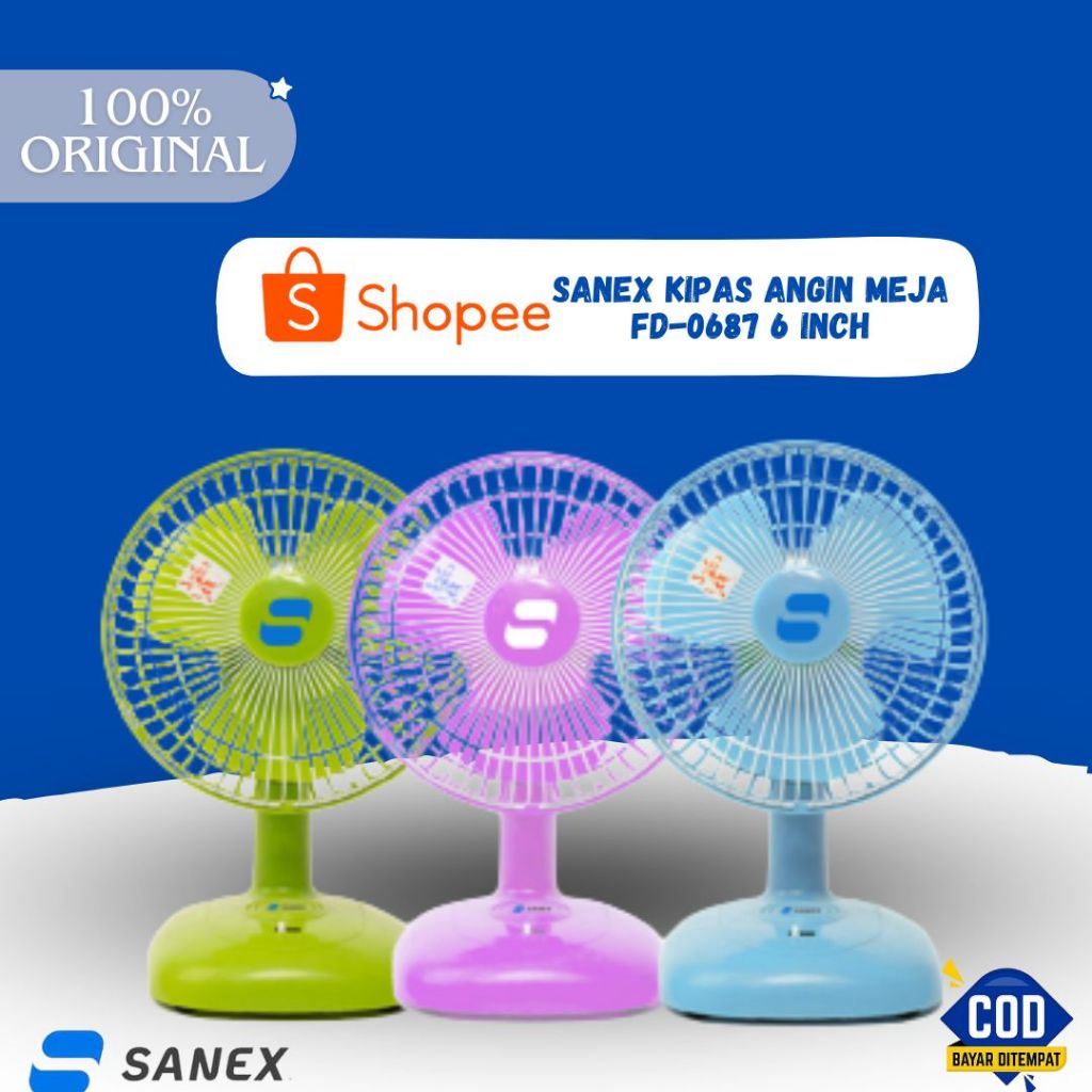 Jual Sanex Kipas Angin Meja FD-0687 6 Inch Kipas Kecil Kipas Meja Murah ...
