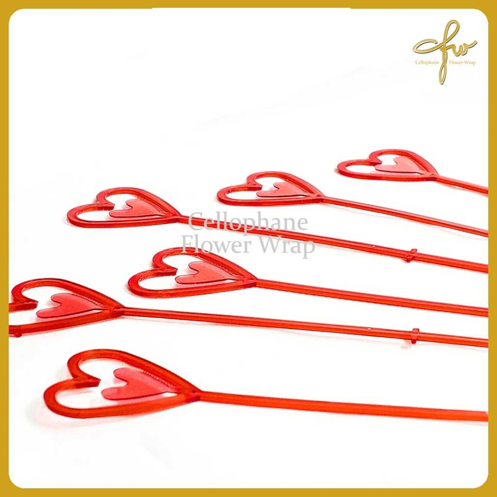Jual STICK CARD BESI GOLD - PLASTIK / HOLDER STICK BUNGA BOUQET ...