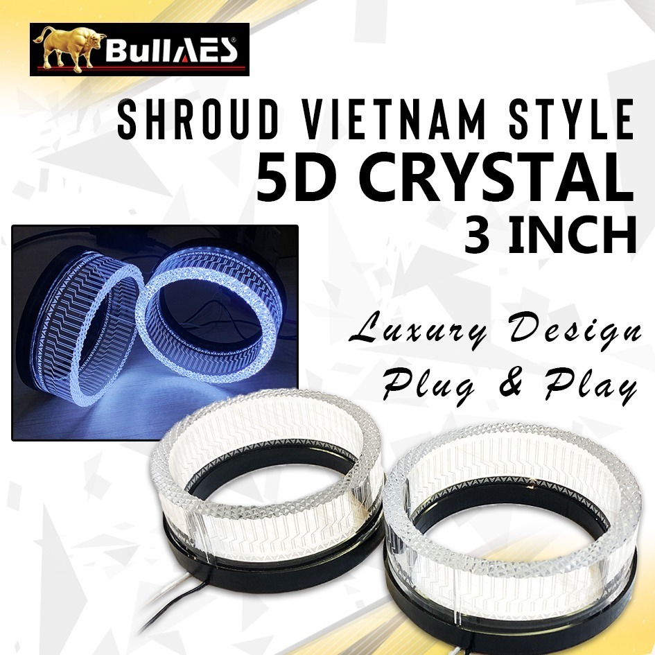 Jual Shroud 5D Vietnam Style AES Satu warna | Shroud M5 Bulat 2.5 3inch ...
