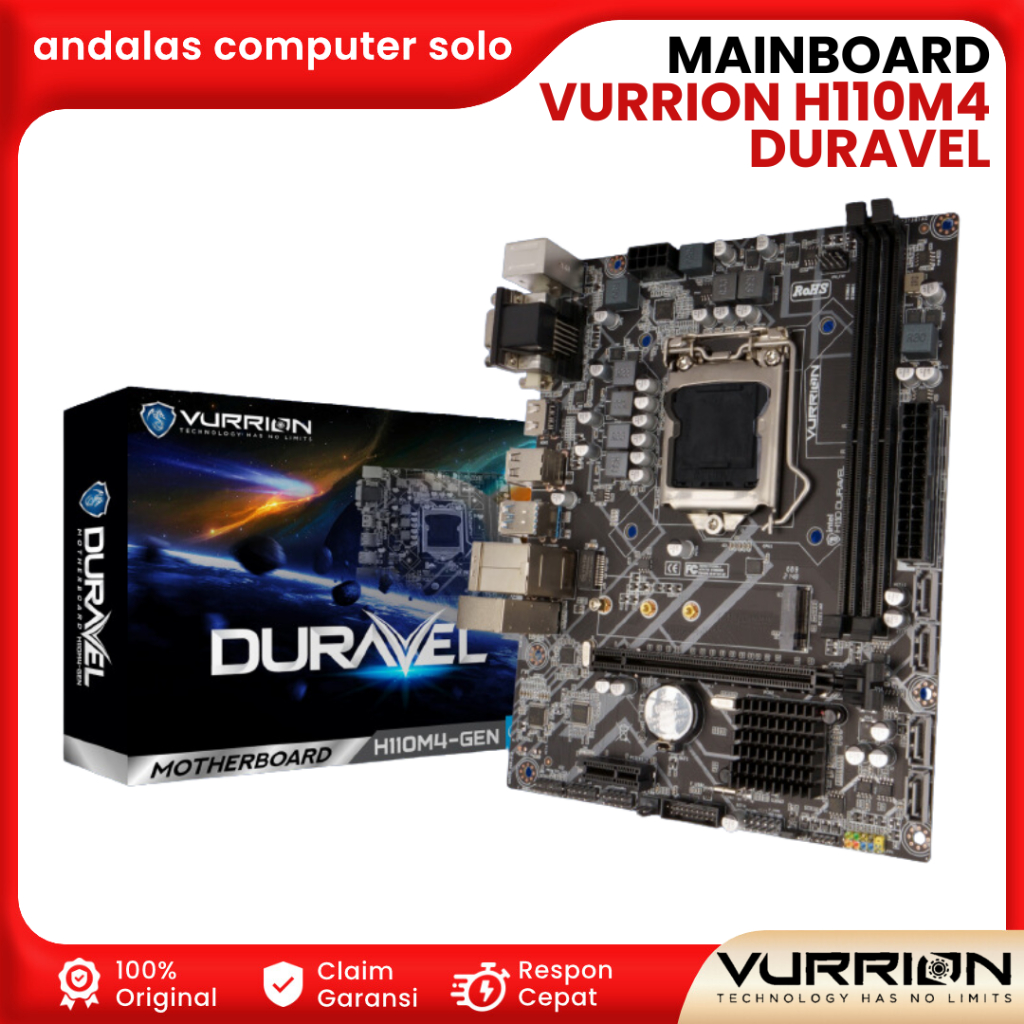 Jual Mainboard Vurrion H110M4-GEN Duravel LGA 1151 Mobo H110 ...
