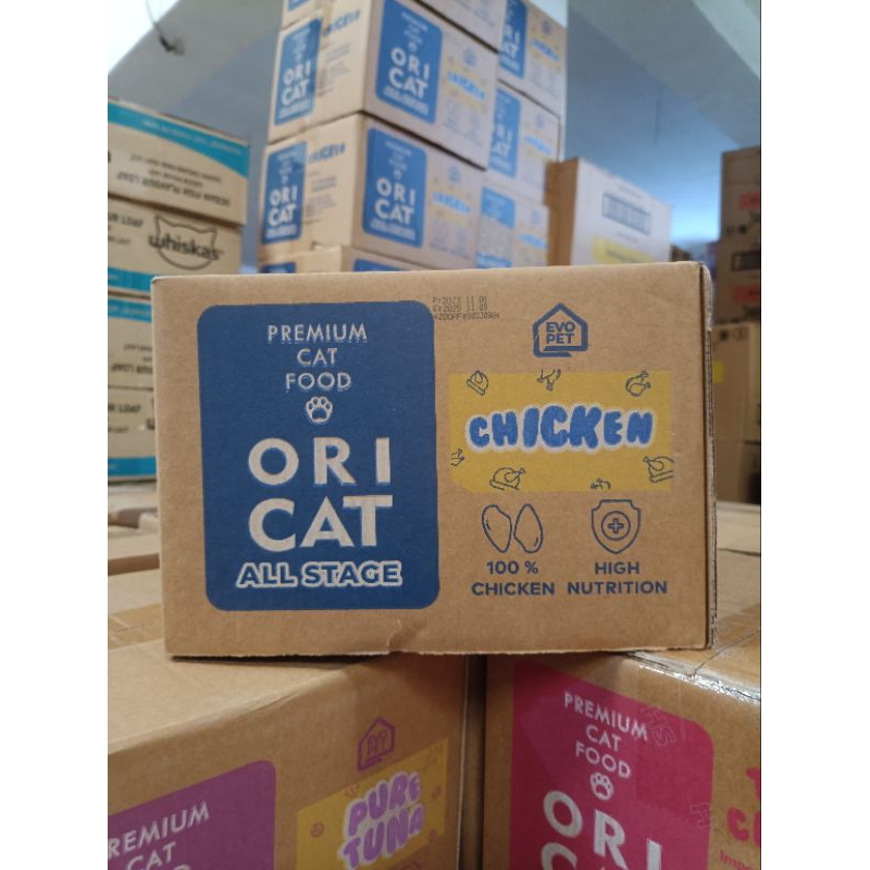 Jual (24pcs) ORICAT Pouch/sachet CHICKEN 80GR WETFOOD Makanan Basah ...