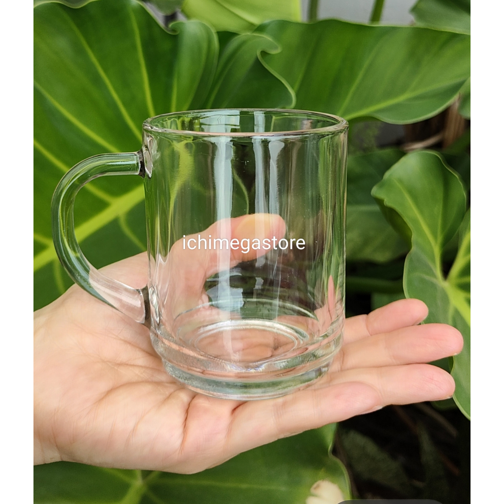 Jual ICHIMEGASTORE Gelas Mug Kaca Toughened Glass coffee 240 ml ...