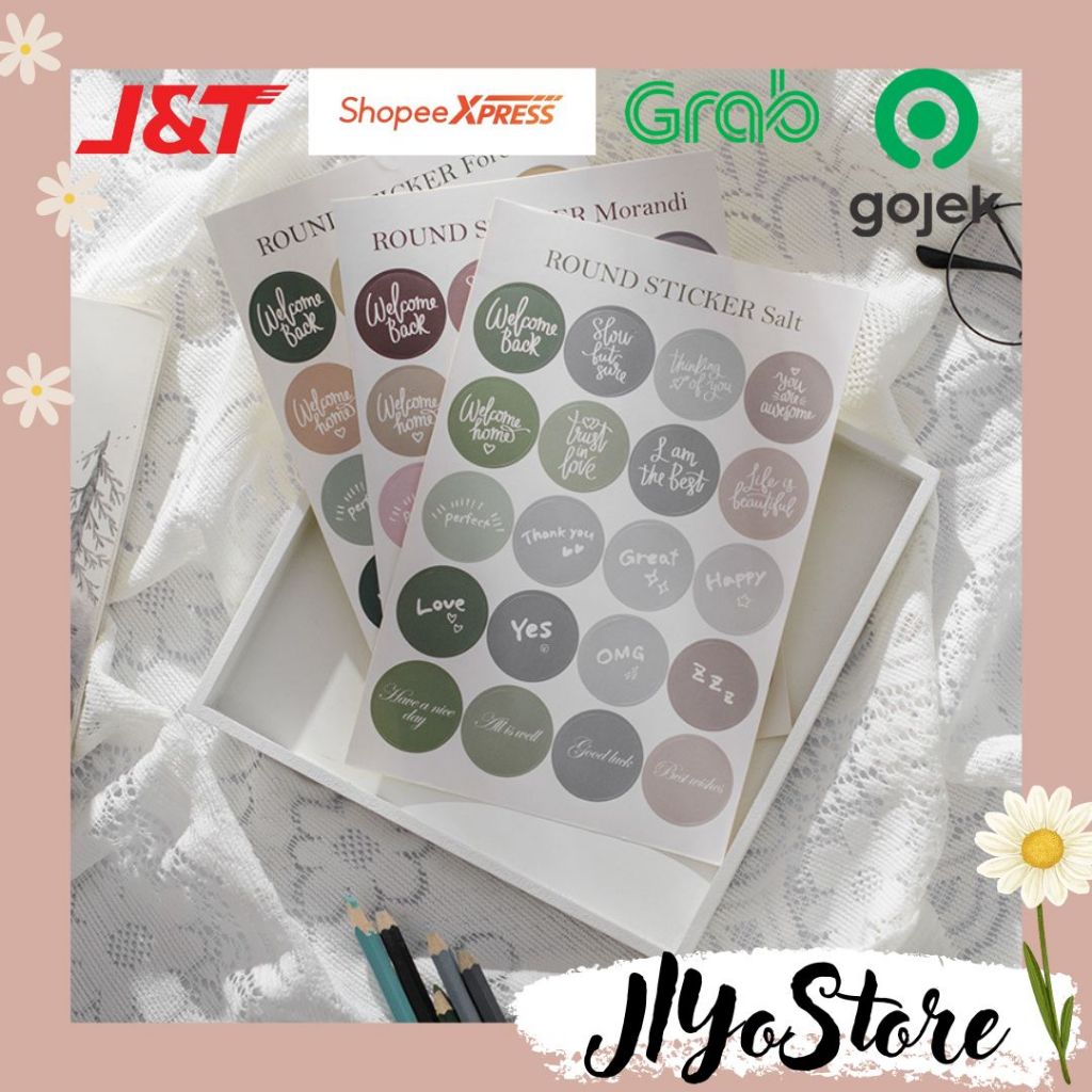 Jual 1lembar Stiker Sticker Dot Bulat Bujo Journal Jurnal Scrapbook ...