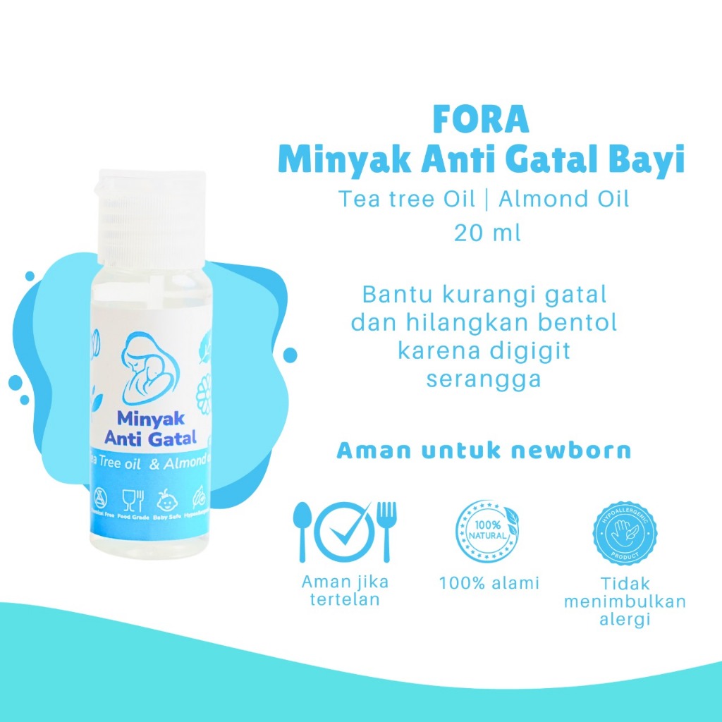 Jual Fora Minyak Anti Gatal Bayi Itchy Tea Tree Almond Oil 20 ml ...