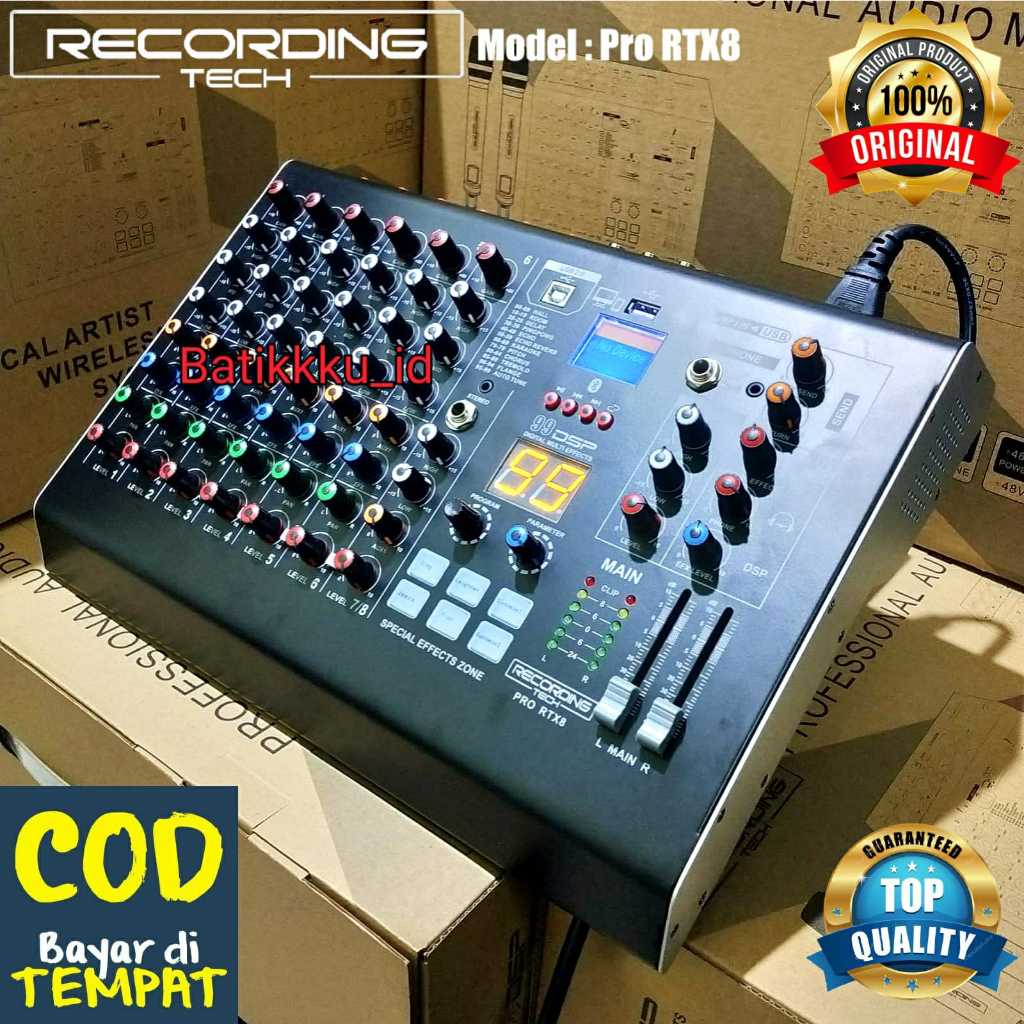 Jual Mixer Recording Tech Pro RTX 8 PRORTX8 PRO RTX8 ORIGINAL 8CH WITH ...