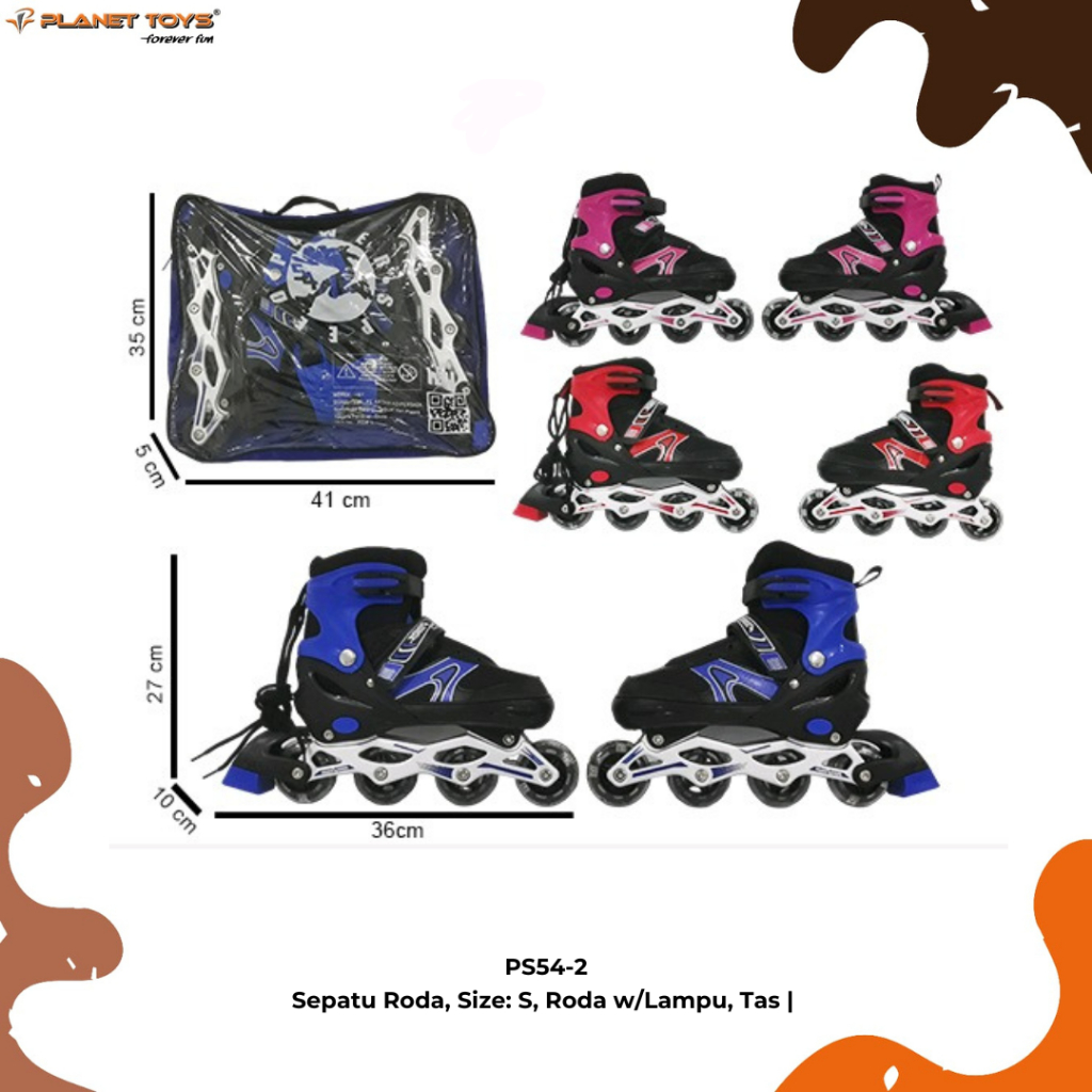 Jual Sepatu Roda Anak Dewasa Inline Roda Full Karet Roller skate Planet ...