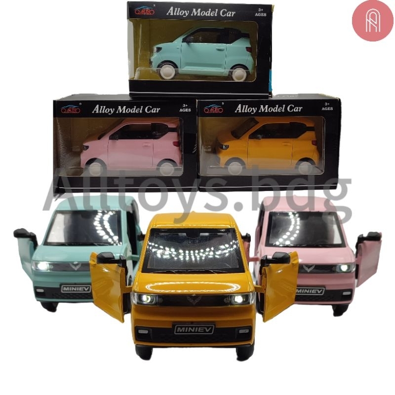 Jual Diecast Wuling Miniev 1:32 Pullback /Metal /Airev /Wuling /Pajangan /Miniature /Mobil ...