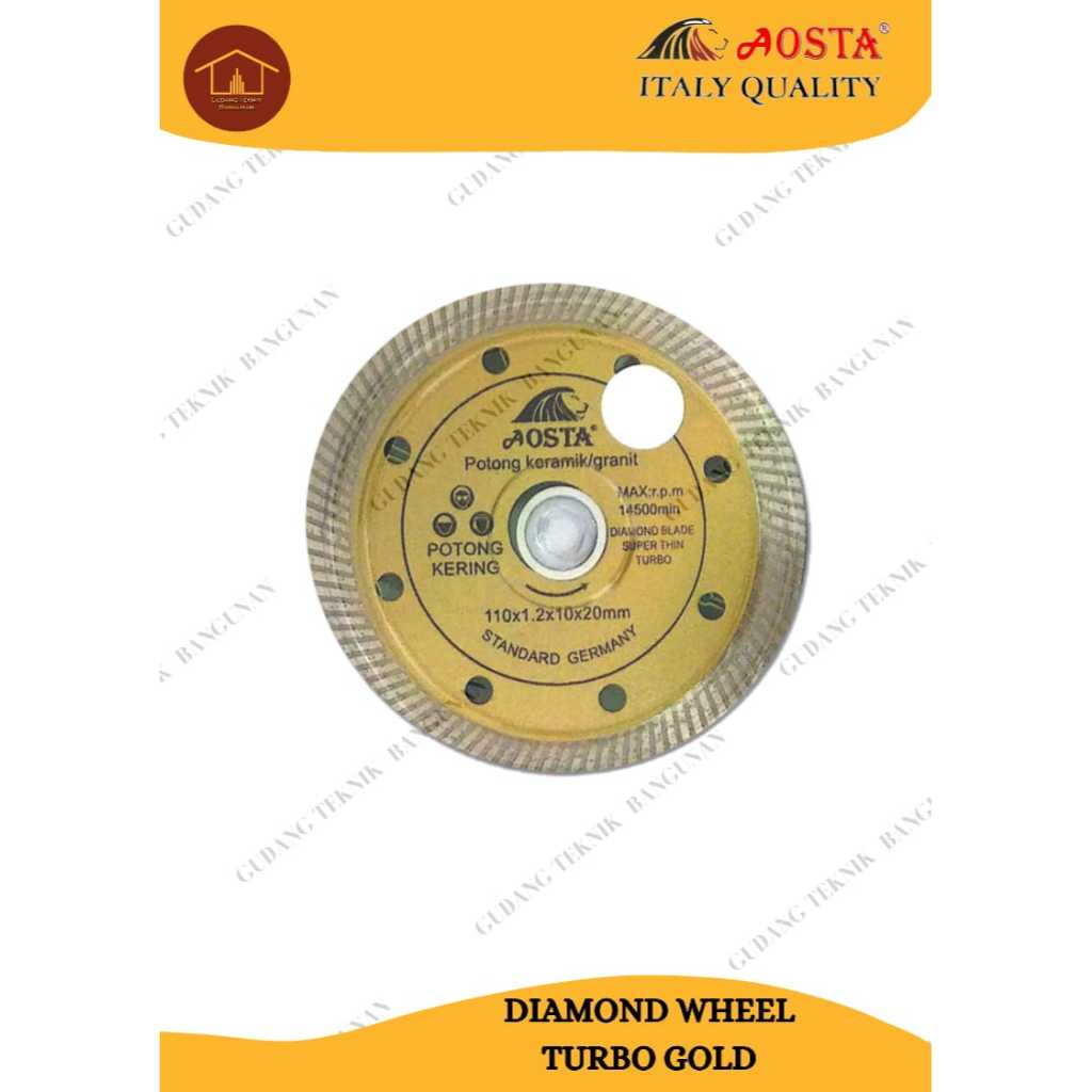 Jual Mata Gerinda Potong Keramik Diamond Wheel Turbo AOSTA / Diamond ...