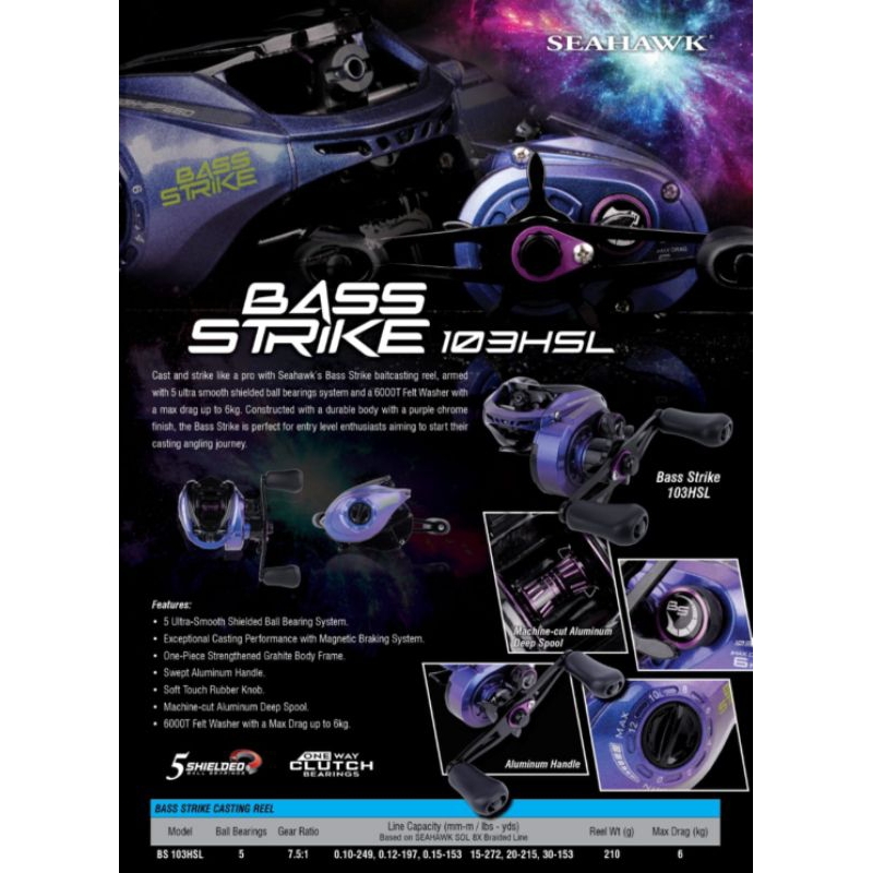 Jual reel bc seahawk bass strike 103hsL | Shopee Indonesia
