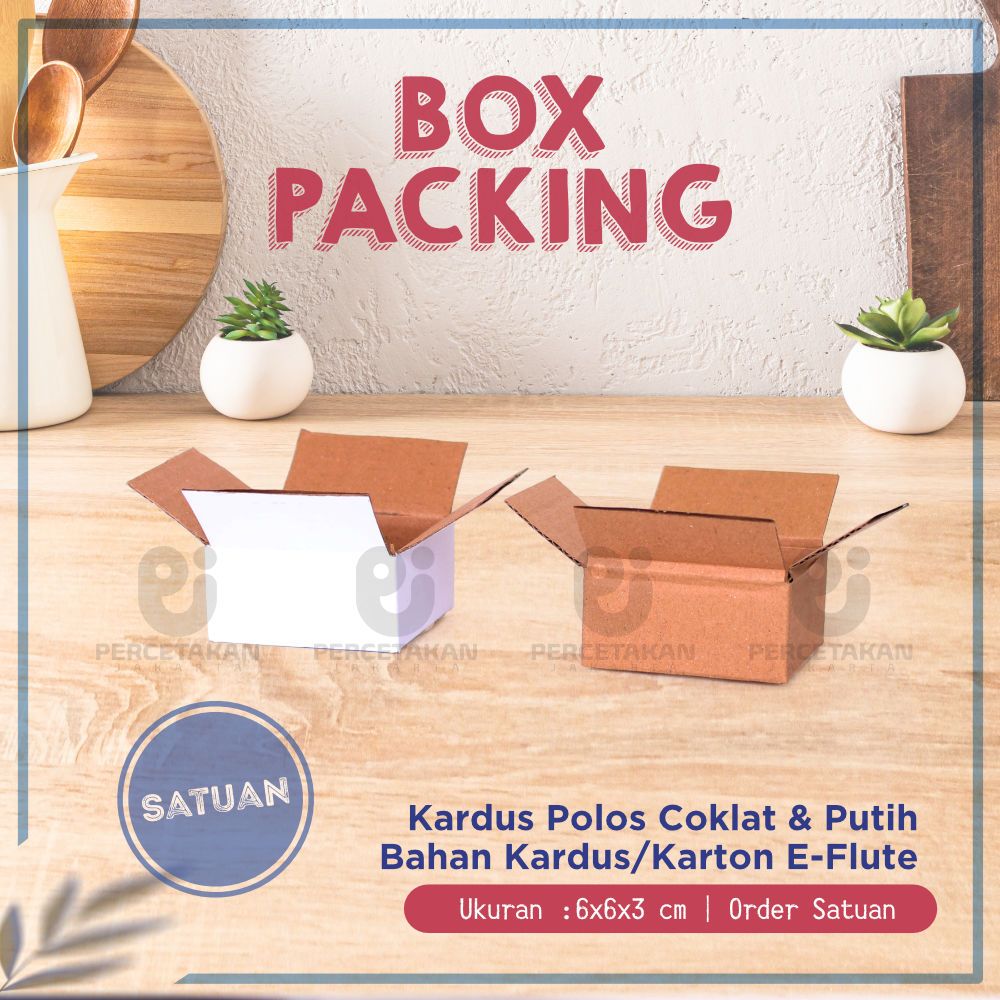 Jual BOX KARDUS Baru 6x6x3 cm DUS PACKING E-FLUTE | Kardus / Karton Box ...