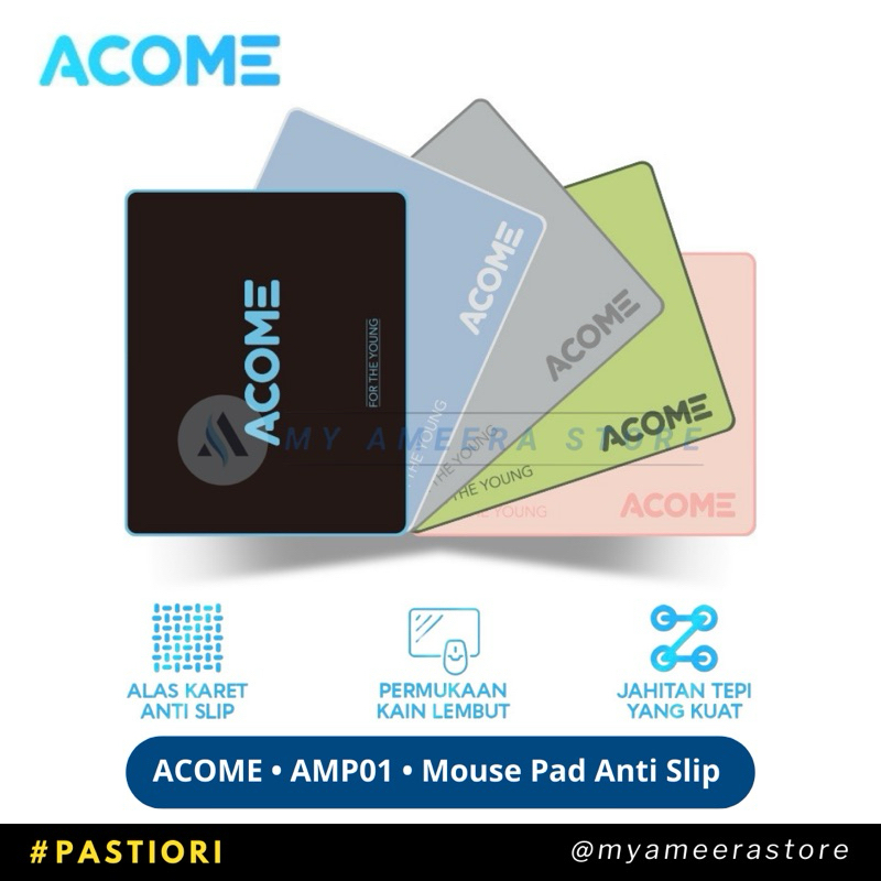 Jual Acome AMP01 Fashion Mouse Pad Alas Karet Anti Slip Mousepad Anti ...