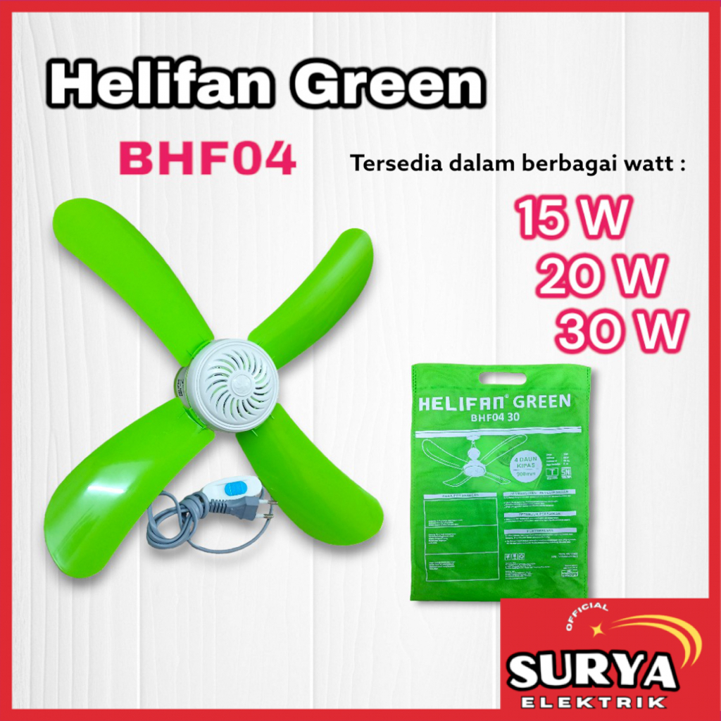 Jual Kipas Angin Gantung HELIFAN 15 / 20 / 30 / 35 / 45 Watt 4 / 5 ...
