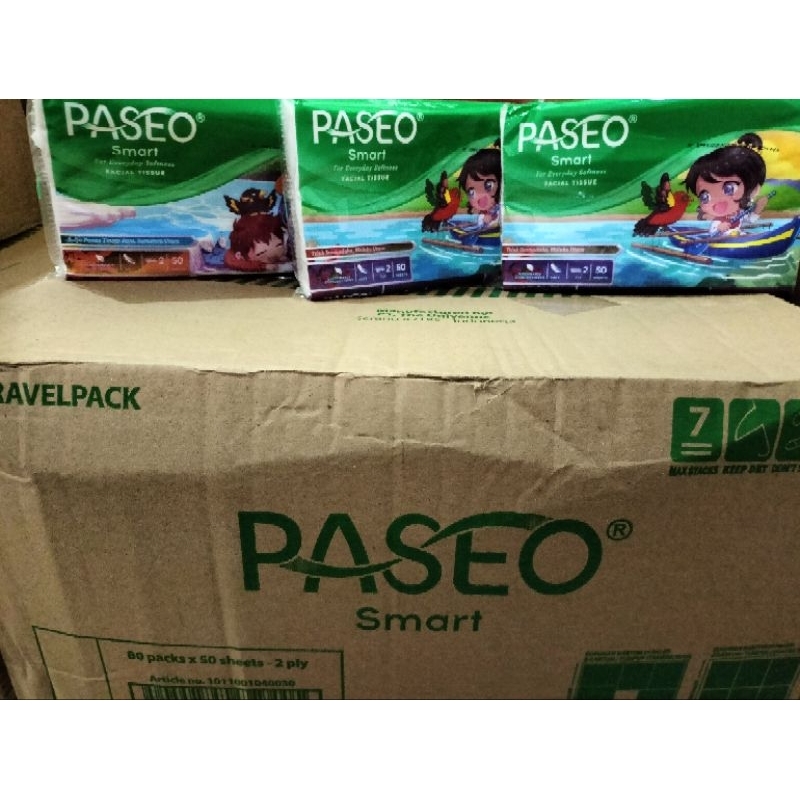 Jual Tissue paseo smart travel pack 50 sheet 2 ply.(1karton isi 80 Bks ...