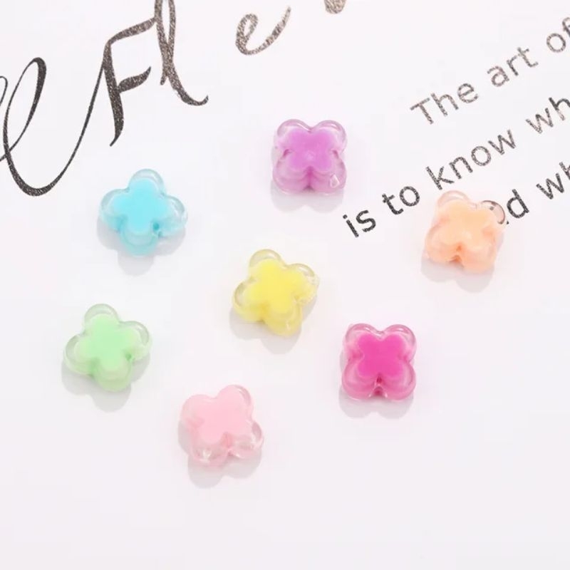 Jual 10 gr Mote CLOVER PREMIUM Bunga Daisy Akrilik Manik Monte Parel ...