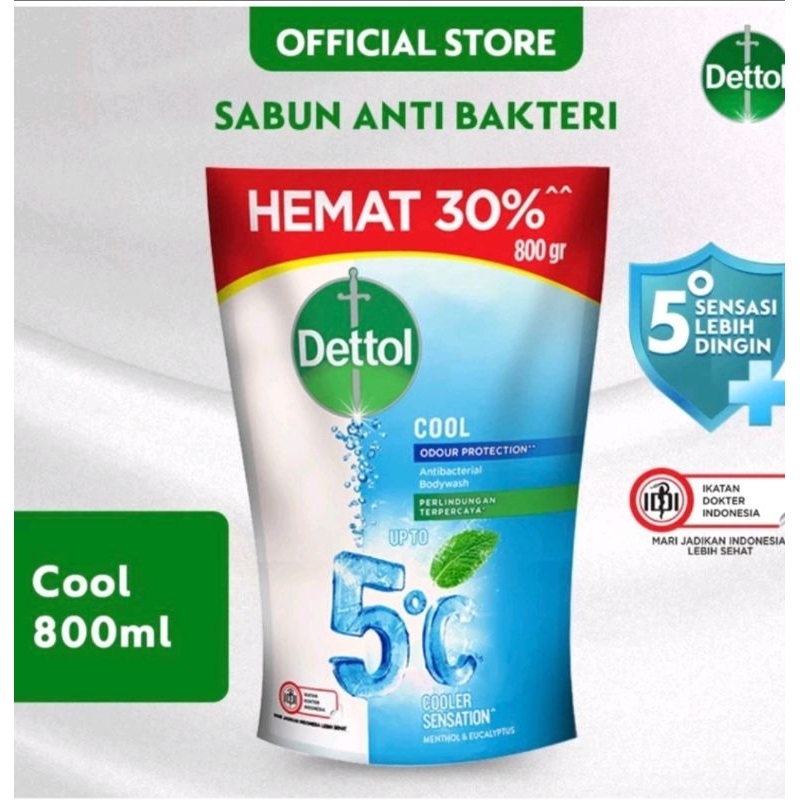 Jual Dettol Sabun Mandi Cair Anti Bakteri Original Jumbo 800 gr Refill ...