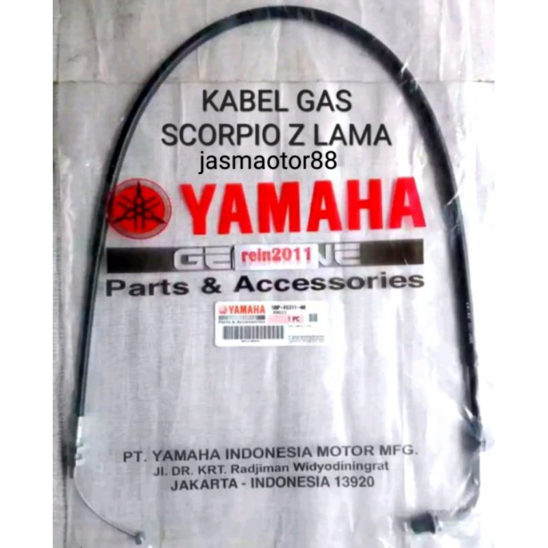 Jual KABEL GAS SCORPIO Z LAMA ORIGINAL 5BP | Shopee Indonesia
