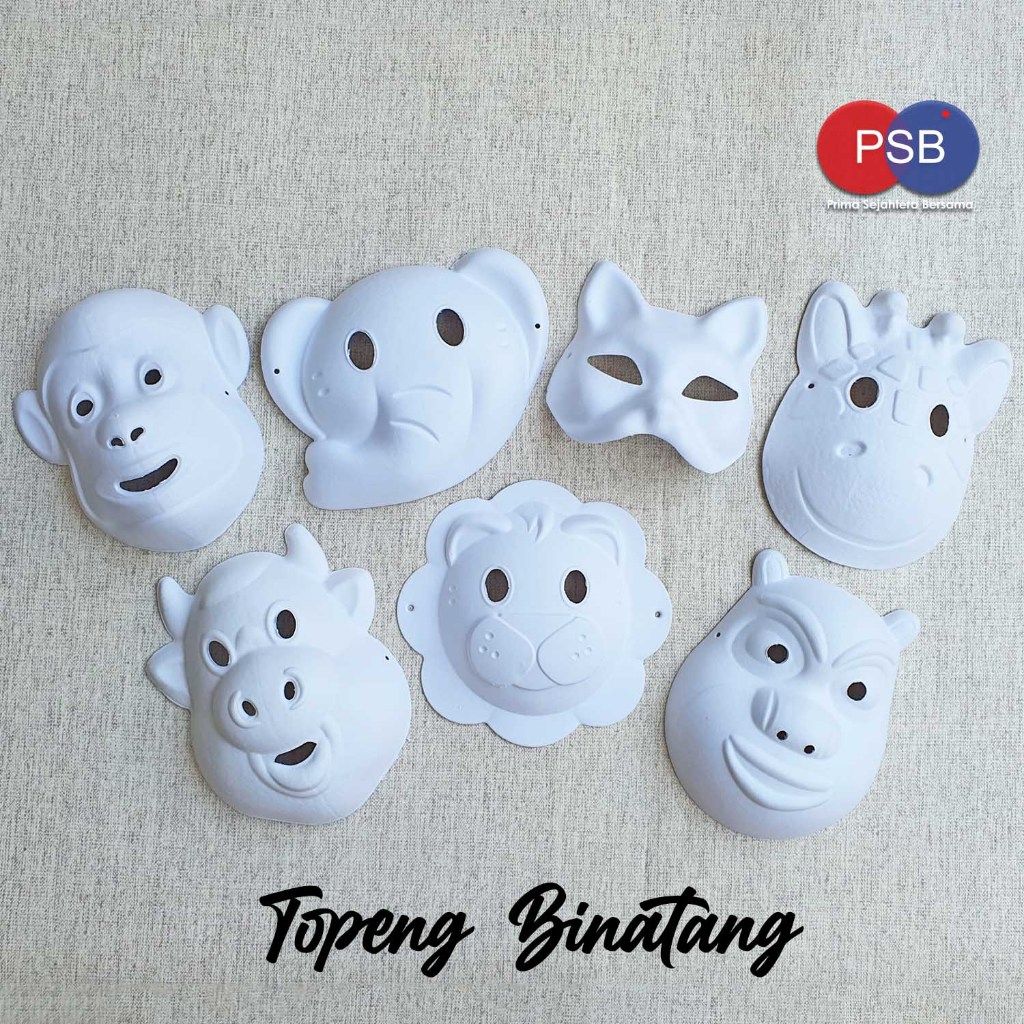 Jual Topeng Lukis Wajah Binatang / Topeng Polos / Face Mask | Shopee ...