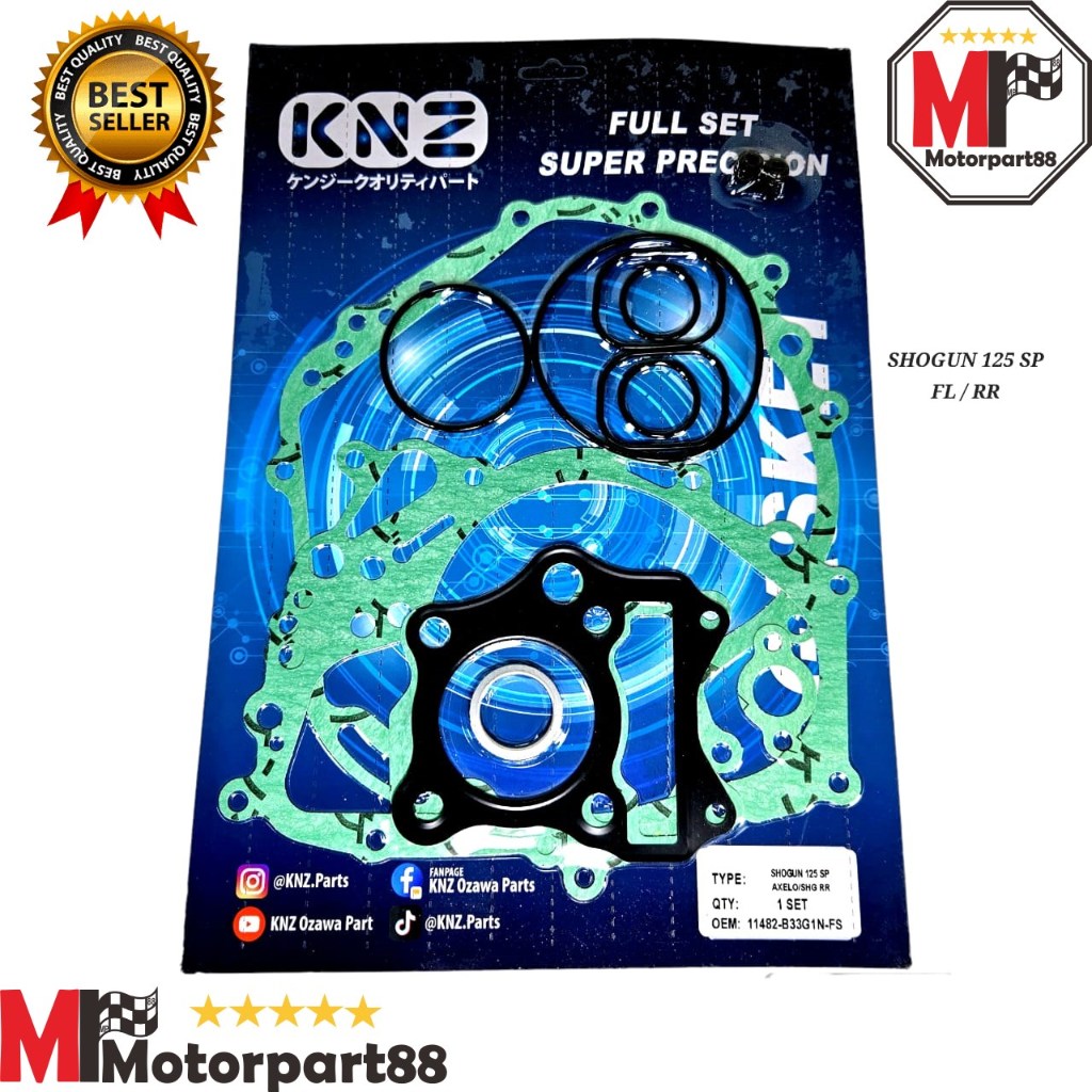 Jual PAKING KNZ GASKET FULL SET SP SHOGUN 125 SP AXELO SHOGUN 125 RR | Shopee Indonesia