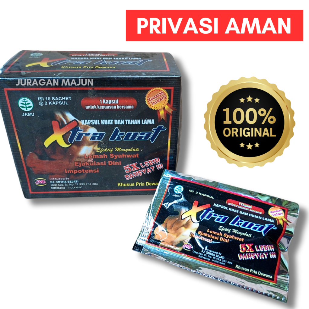Jual Kapsul xtra Kuat 1 Box Isi 10 Sachet Tahan Lama Pria Dewasa | Shopee Indonesia