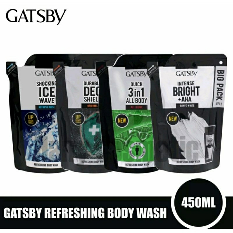 Jual GATSBY Refreshing Body Wash Original Refill 450ml - GATSBY ...