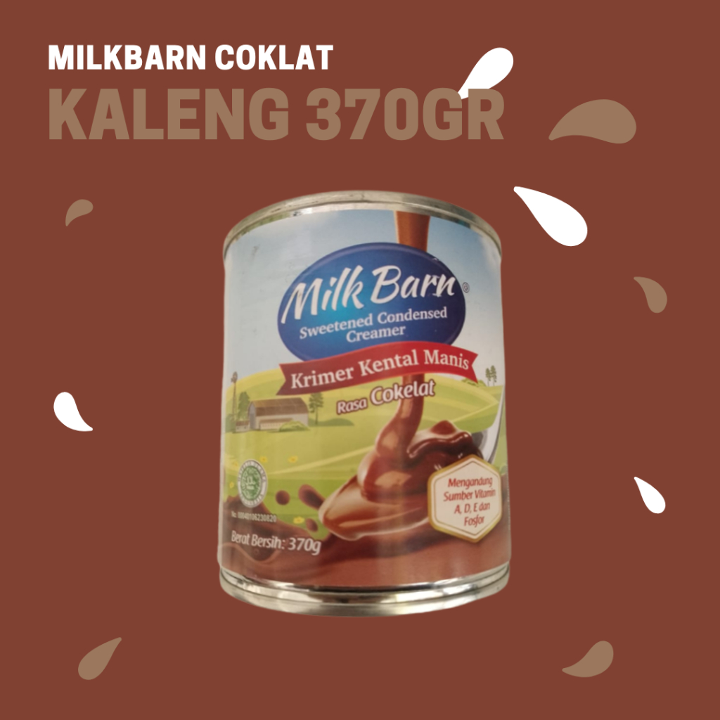 Jual MILK BARN MILKBARN SUSU KENTAL MANIS COKLAT KALENG 370GR | Shopee ...