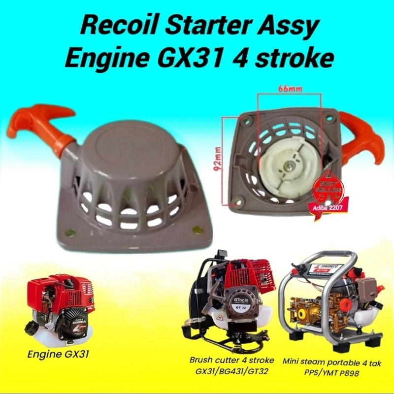 Jual Recoil starter GX31 GT32 kap engkol selahan tarikan stater mesin semprot hama/potong rumput ...