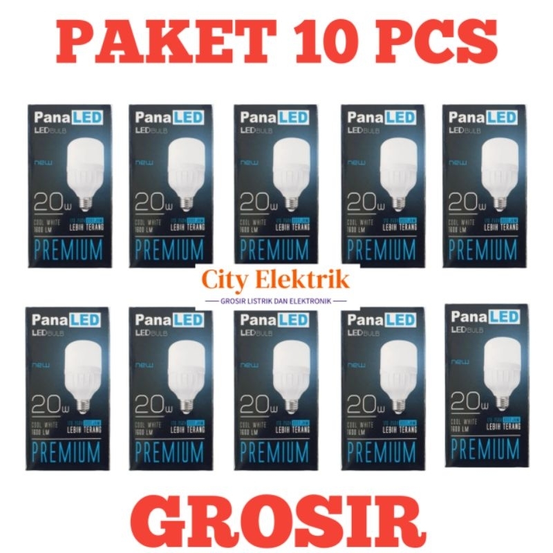 Jual Lampu Led Panaled Premium Kapsul 20 Watt ( Paket 10 Pcs ) Cahaya Putih | Shopee Indonesia