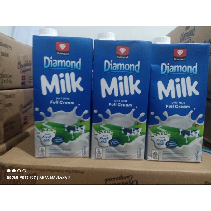 Jual Susu Uht diamond full Cream 1 lt | Shopee Indonesia