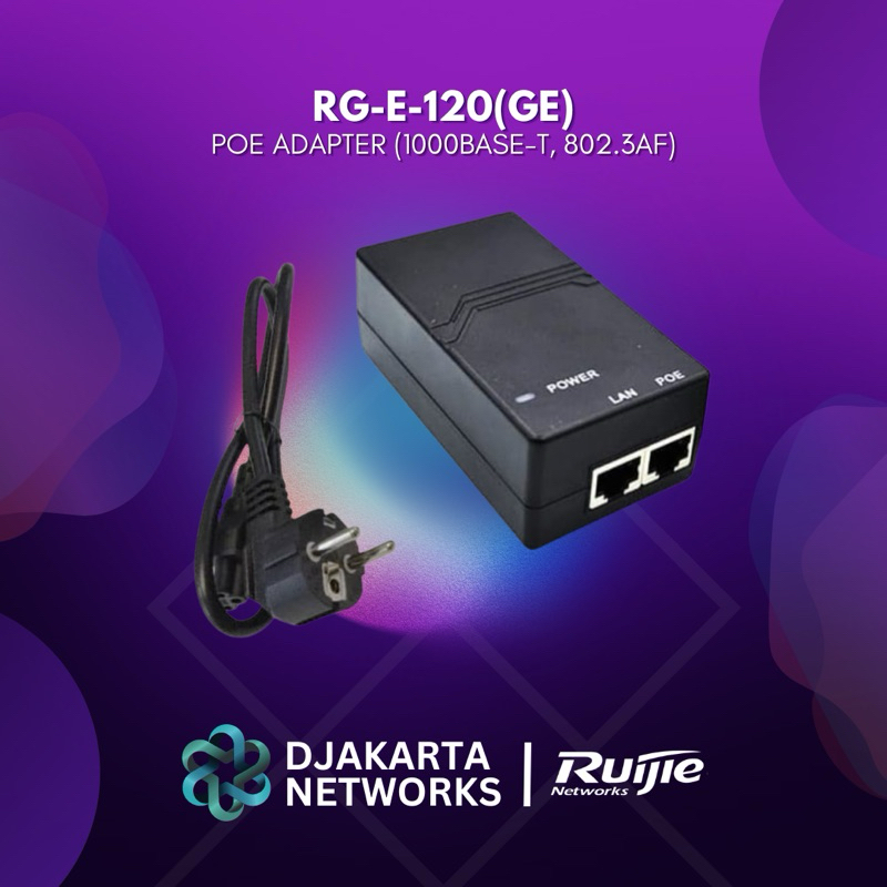 Jual RG-E-120(GE) RUIJIE REYEE RG-E-120GE 802.3AF STANDARD POE ADAPTER | Shopee Indonesia