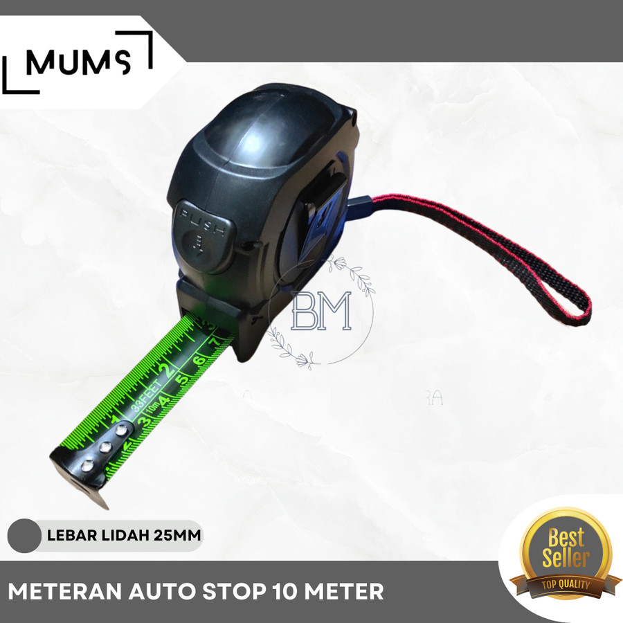 Jual Tape Measure Meteran Otomatis Auto Stop Autostop 10M 10 Meter x ...