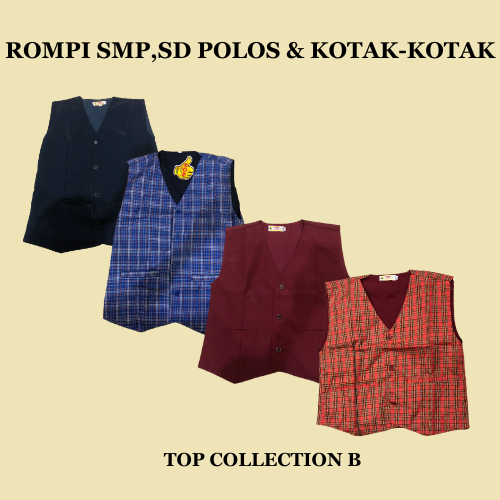 Jual ROMPI SEKOLAH SD, SMP, POLOS & KOTAK-KOTAK | Shopee Indonesia