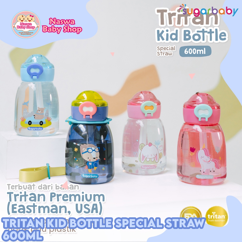 Jual Sugar Baby Tritan Kid Bottle Special Straw Botol Minum Anak 600ml | Shopee Indonesia