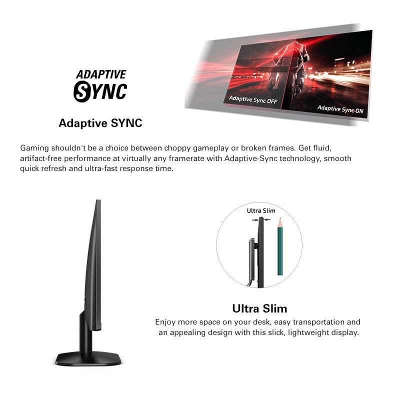 Jual AOC 22B2HM2 Ultra Slim LED Monitor (21.45"/VA/4ms/100Hz/FHD/HDMI ...