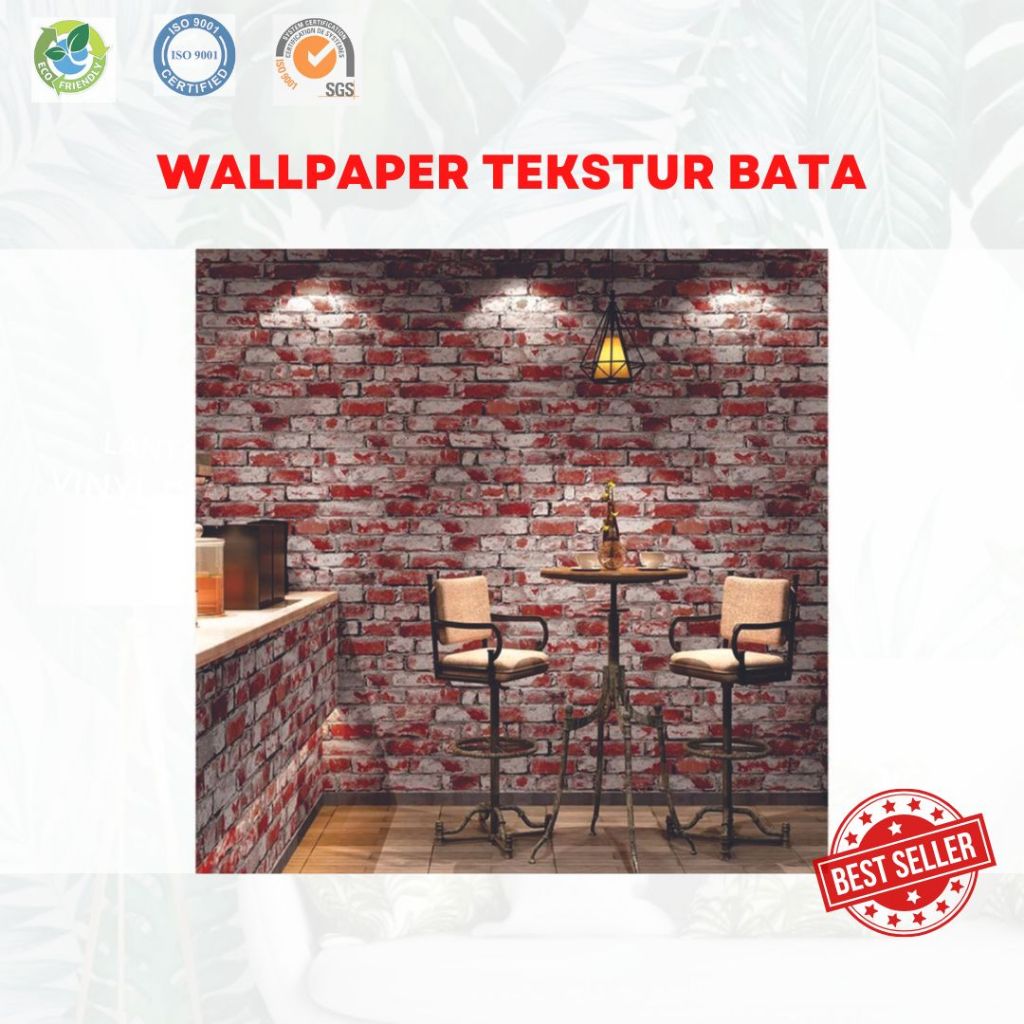 Jual WALLPAPER 3D DINDING TEXTURE BATU BATA | Shopee Indonesia
