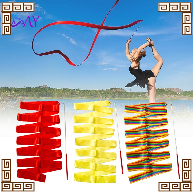 Jual 4m Twirling Ribbon Colorful/Tongkat Pita Tari/Ballet Ribbon Alat ...