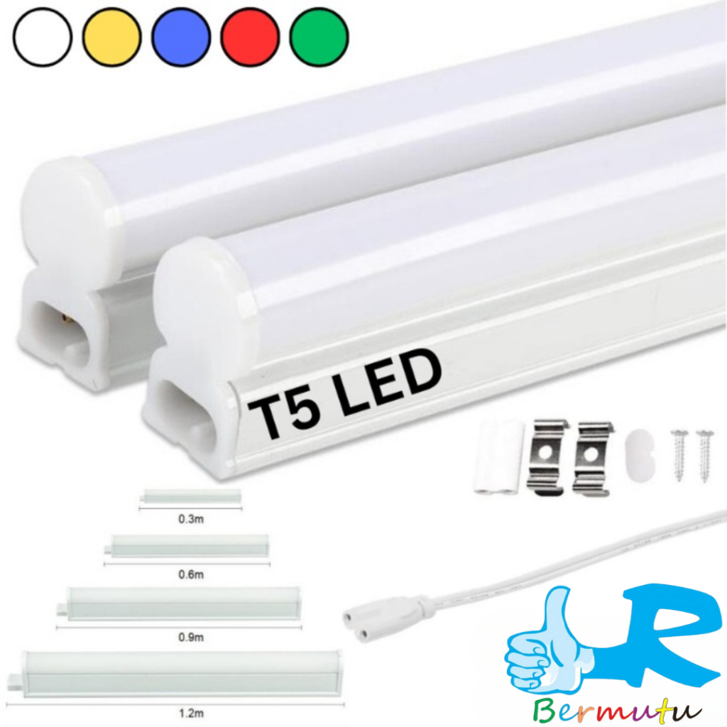 Jual LAMPU TLNEON Kap T5 LED 120cm 90cm 60cm 30cm Neon 20w 15w 10w 5w Merah Biru Hijau Putih ...