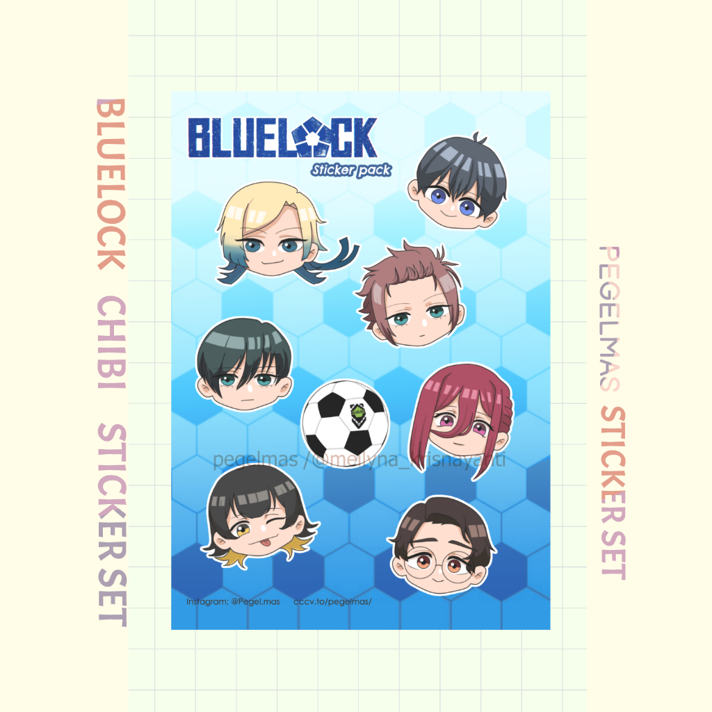 Jual BLUELOCK CHIBI STICKER SET[ PEGELMAS MERCH ] | Shopee Indonesia