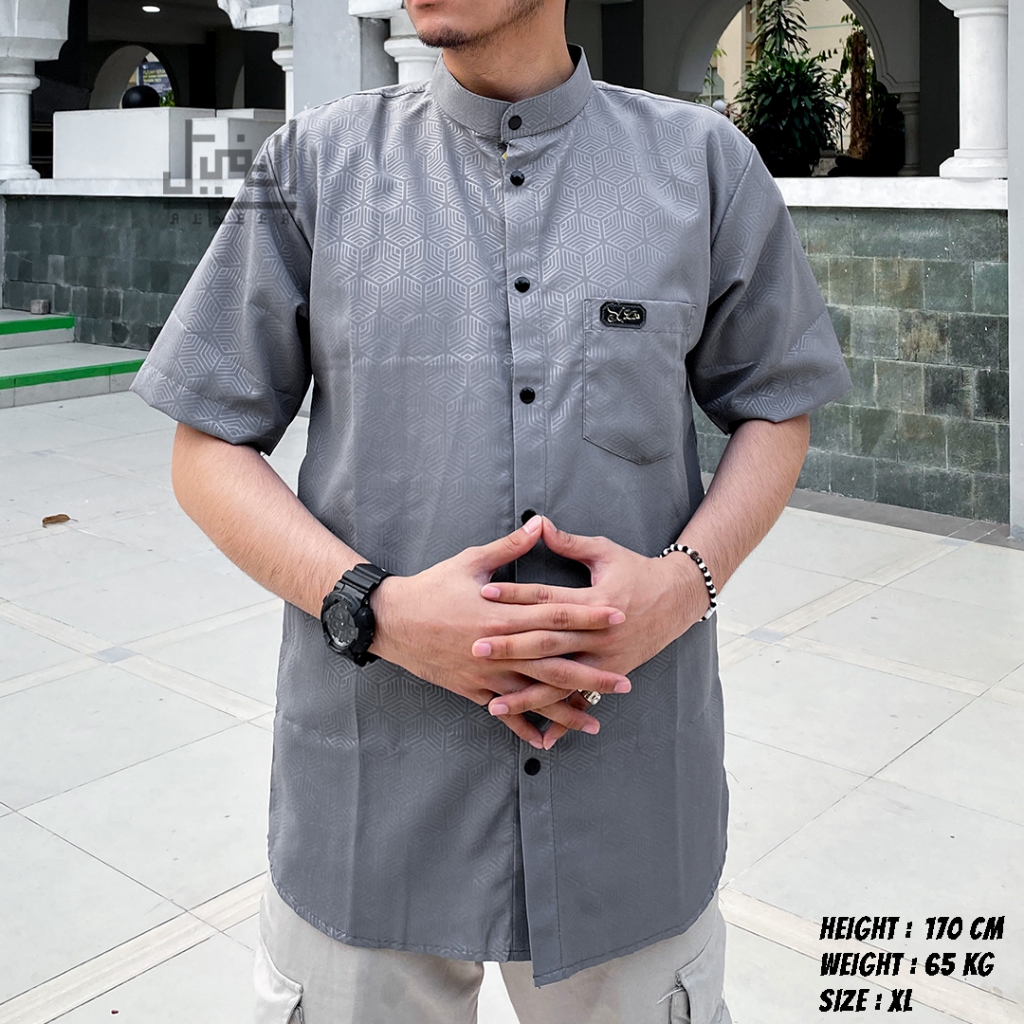 Jual HUSAIN KEMEJA KOKO EMBOS LENGAN PENDEK | TOYOBO | KEMEJA KOKO SLIM FIT | KEMEJA KOKO BSY ...