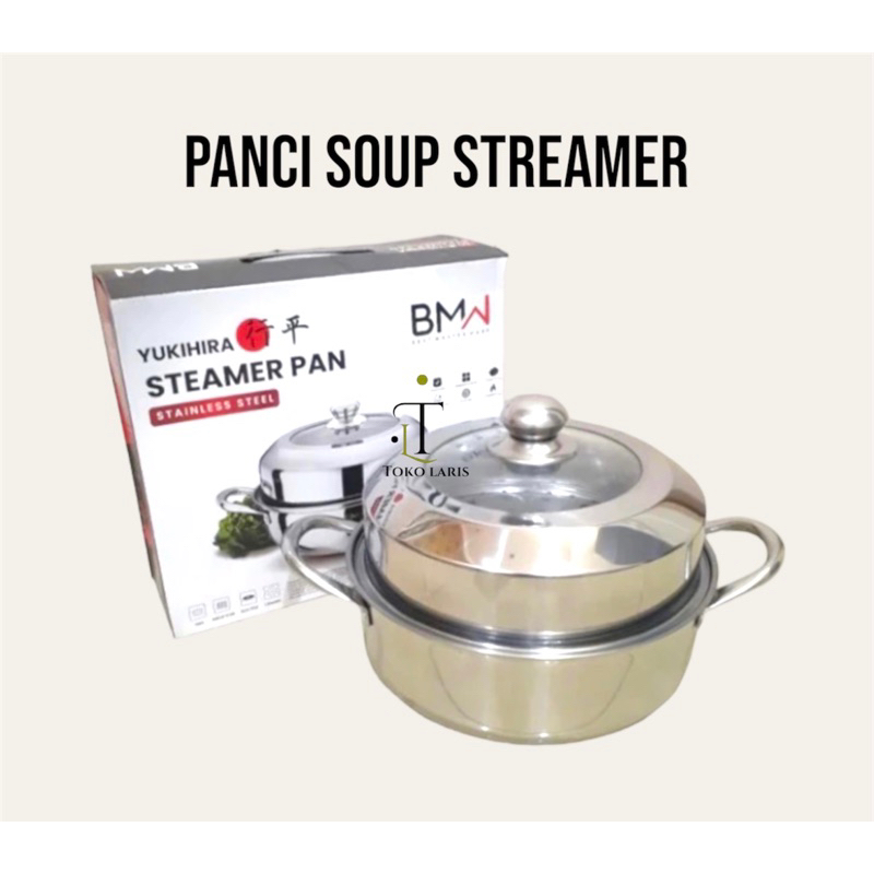 Jual panci soup streamer 28 cm / panci streamer stainless / panci kukus ...